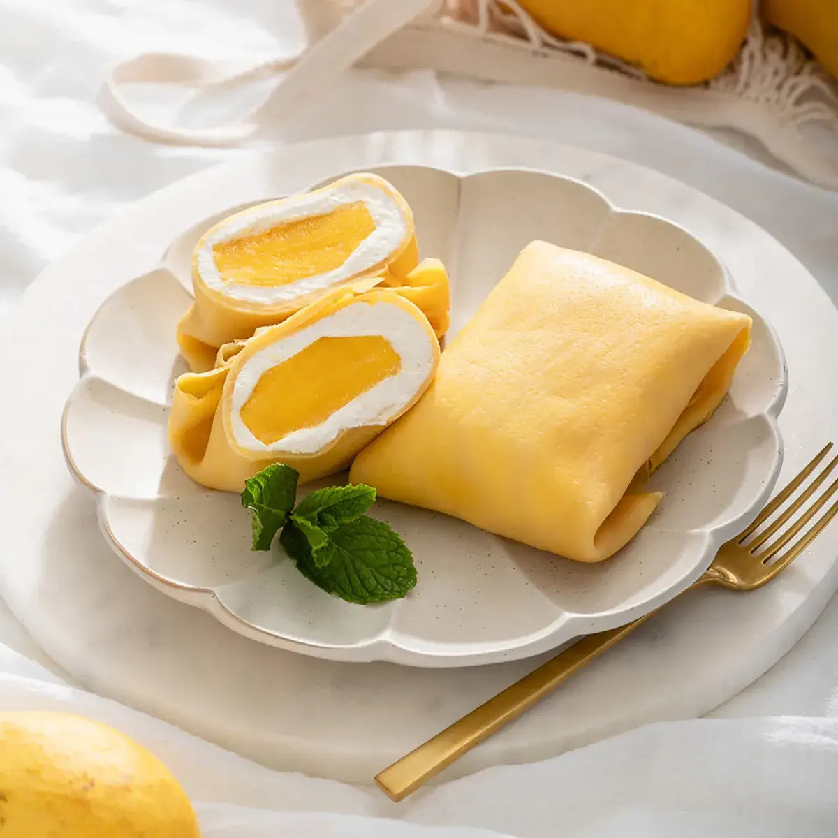 Tropical Mango Crepe Roll | Easy, Creamy, & Bursting with Flavor!