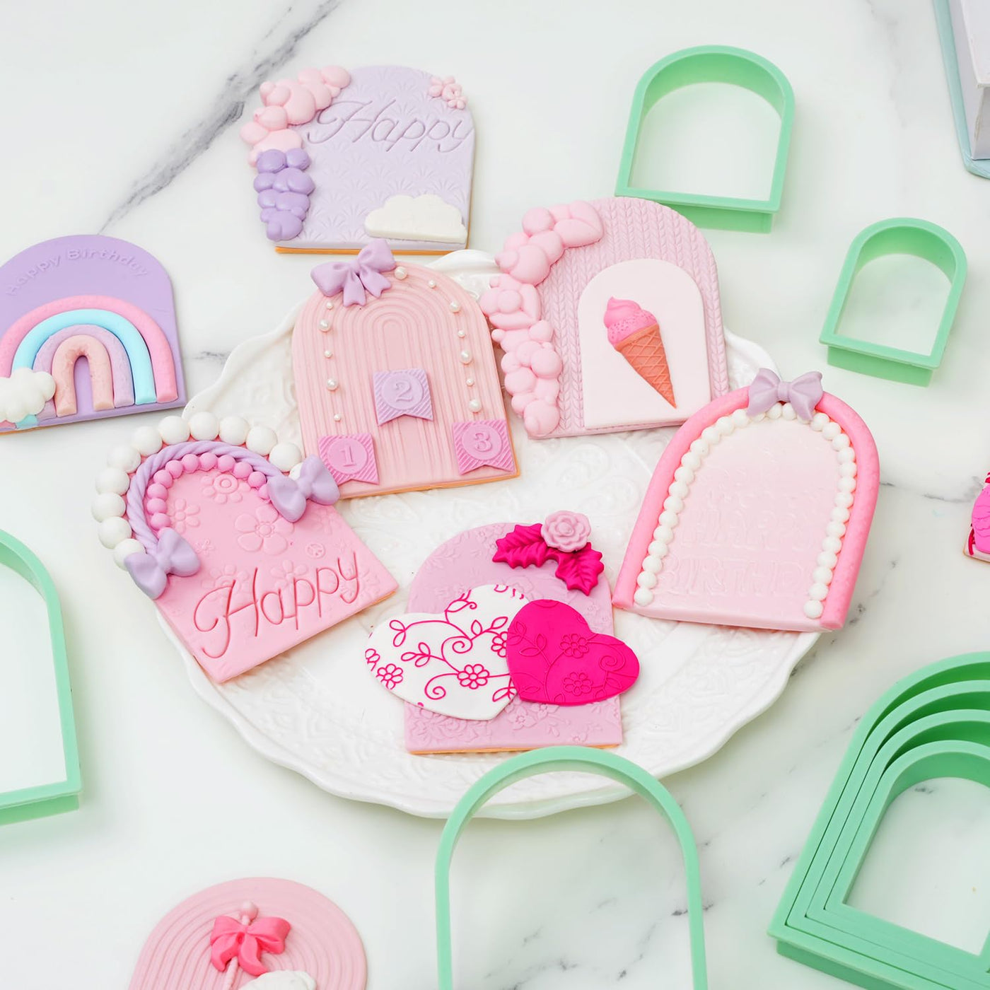 Arch Cookie Cutter- 8 Piece Cookie Cutter Set 3D Polymer Clay Cutter ...