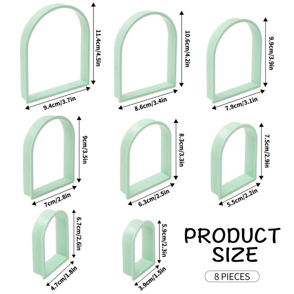 Arch Cookie Cutter- 8 Piece Cookie Cutter Set 3D Polymer Clay Cutter ...